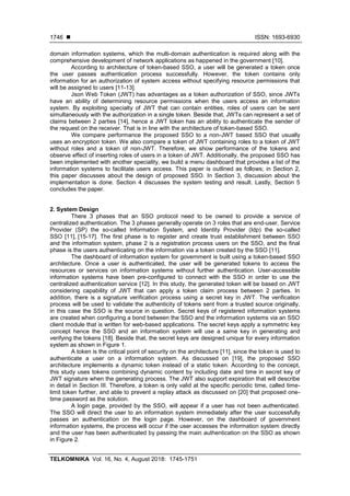 Token Based Single Sign On With JWT As Information System Dashboard For Government PDF