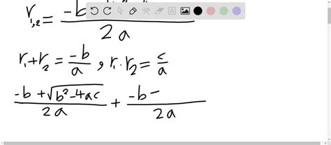 SOLVED Quadratic Function Sum And Product Of Zeros Problem By The Quadratic Formula The Zeros