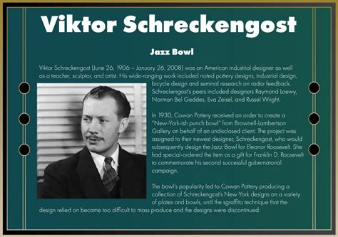 Profiling Designer Victor Schreckengost Streamline Modern