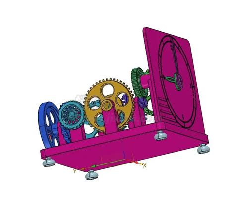 手摇时钟钟表机械模拟器设计 含三维模型 机械5