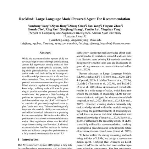 Recmind Large Language Model Powered Agent For Recommendation Acl Anthology