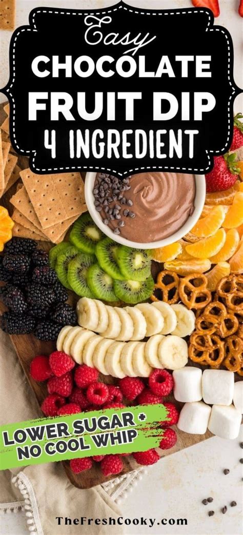 Best Chocolate Fruit Dip Recipe With Cream Cheese • The Fresh Cooky