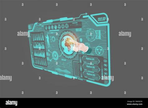 3D Businessman Finger Touching A Beam Of Light Surrounded By Charts