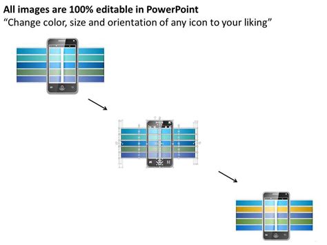 1214 Five Process Boxes For Data Flow Powerpoint Template PowerPoint Presentation Sample