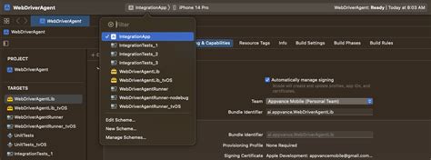install and configure appium webdriveragent