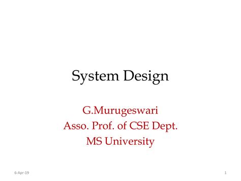 Object Oriented System Design Ppt