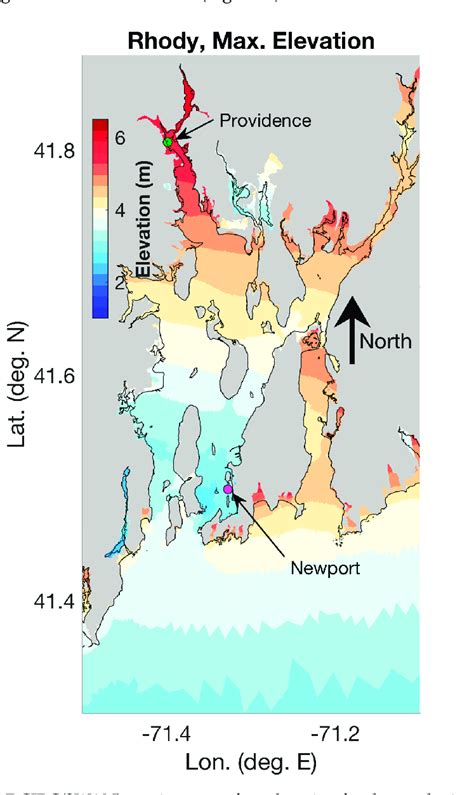 simulated adcirc swan maximum surface elevation for the synthetic