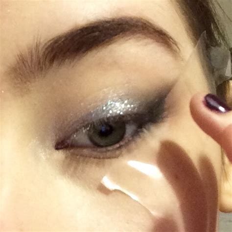 Silver Glitter Smokey Eye Makeup
