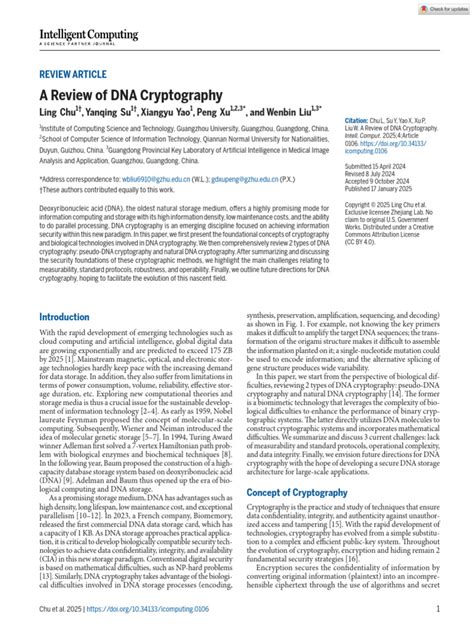 A Review Of Dna Cryptography Pdf Messenger Rna Rna
