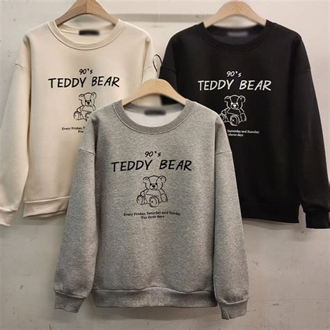 으니샵 3컬러 기모90테디베어맨투맨 여성기모맨투맨 곰돌이맨투맨 기모맨투맨 여자기모맨투맨 테디베어맨투맨 10대여성기모맨투맨 중고등학생 학생기모맨투맨 20대여성기모맨투맨