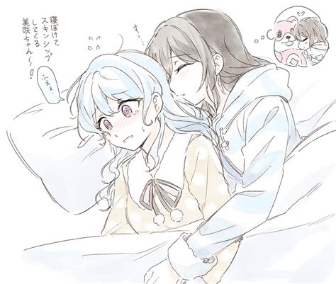 Matsubara Kanon Okusawa Misaki And Michelle Bang Dream Drawn By