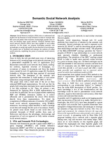 Pdf Semantic Social Network Analysis