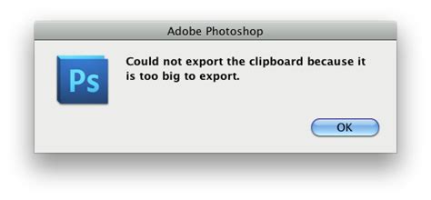 Disabling The “could Not Export The Clipboard Because It Is Too Big To