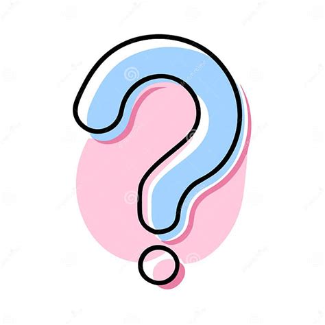 A Blue And Pink Question Mark With A Pink Background Stock Illustration