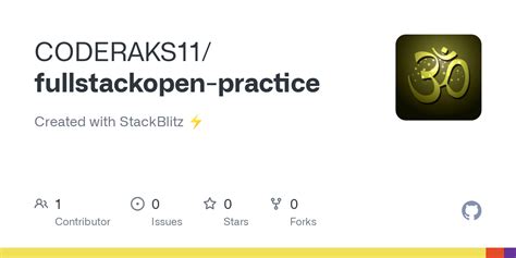 Github Coderaks11fullstackopen Practice Created With Stackblitz ⚡️