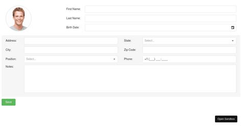 overview devextreme forms and multi purpose codesandbox