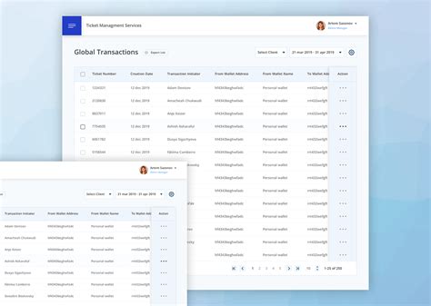 Horizontal Datatable Behance