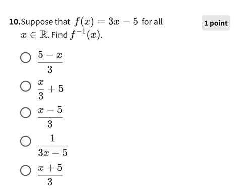 solved 10 suppose that f x 3x 5 ﻿for all1 ﻿pointxinr find