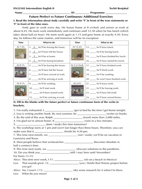 Future Perfect Vs Future Continuous M5 Pdf