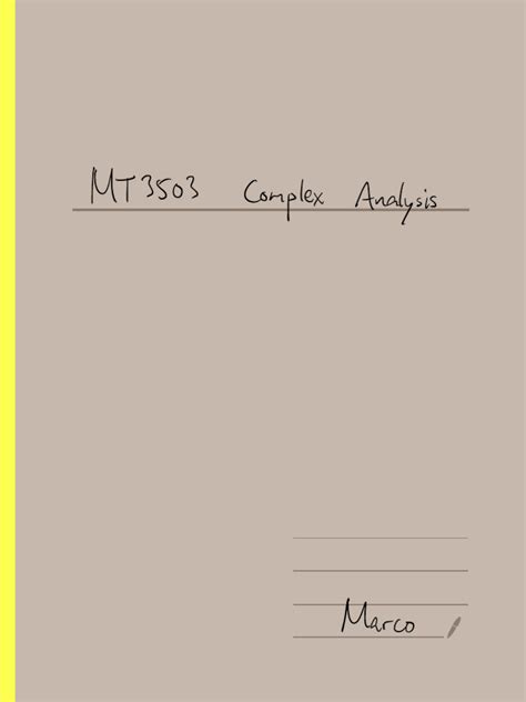 residue theorem notes pdf