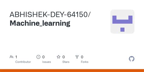 Github Abhishek Dey 64150machinelearning