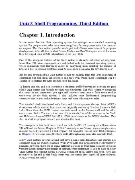 Unix Shell Programming Pdf Computer File Directory Computing