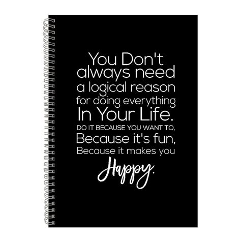 Logical Reason A4 Notebook Spiral And Lined Motivational Graphic Notepad143 Shop Today Get It