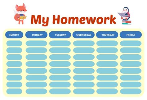 Homework Completion Chart 4 Free Pdf Printables Printablee