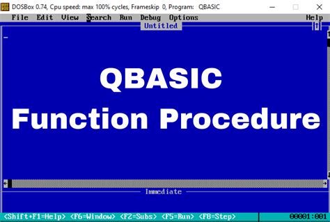 Qbasic Function Procedure A Comprehensive Guide Computer For See And Neb