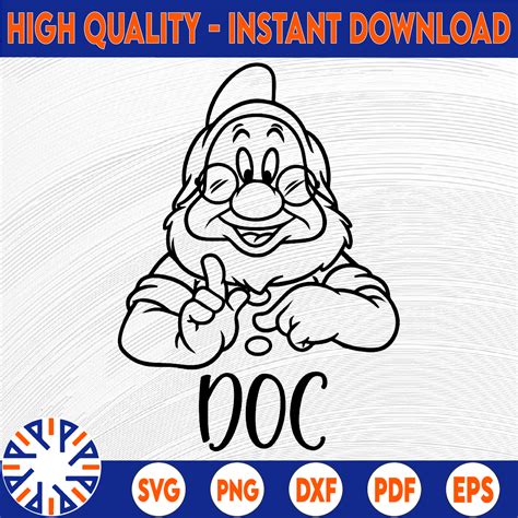 Doc Dwarf Svg Dxf Png Snow White Svg Disney Cricut Clip Inspire Uplift