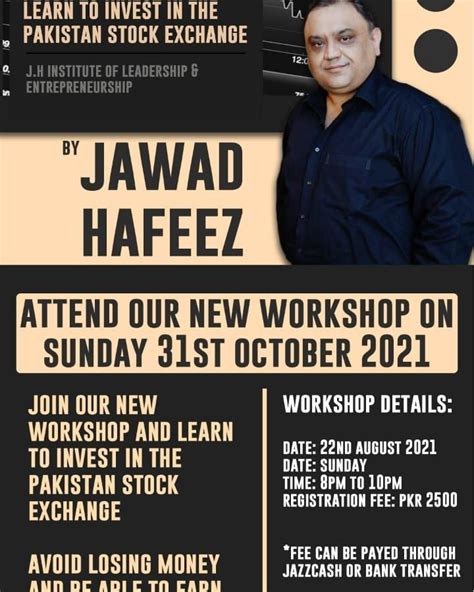Jawad Hafeez on LinkedIn: Jawad Hafeez next workshop 9th January 20022 ...