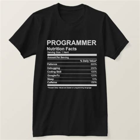 Jual Tshirt Kaos Cotton Combed 20s Programmer Nutrition Facts Shopee
