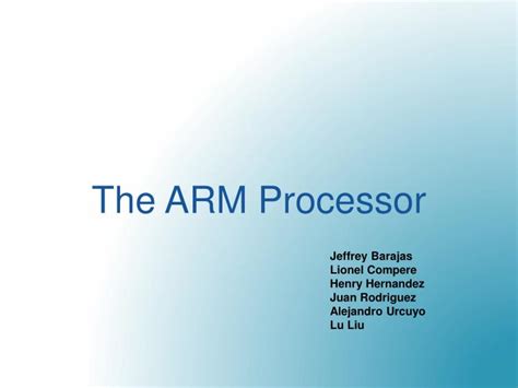 Ppt The Arm Processor Powerpoint Presentation Free Download Id