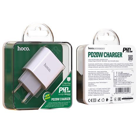 Hoco Wall Charger C A Plus Speed Source PD EU Type C Output Set