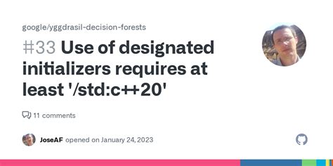 Use Of Designated Initializers Requires At Least Stdc20 · Issue