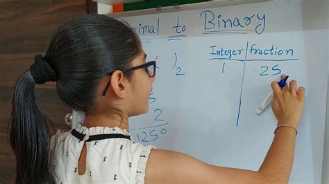 Decimal To Binary Conversion For Fraction Youtube