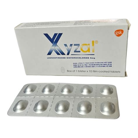 Xyzal Levocetirizine 5mg H10v Gsk