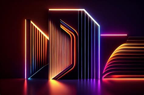 Premium Photo Abstract Gradient Neon Background