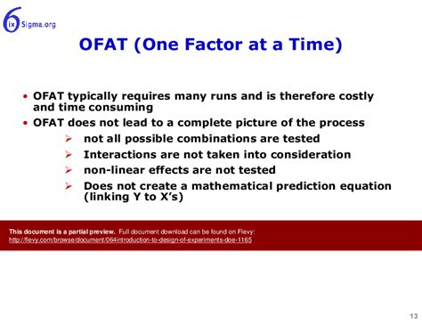 ppt 064 introduction to design of experiments doe 21 slide ppt