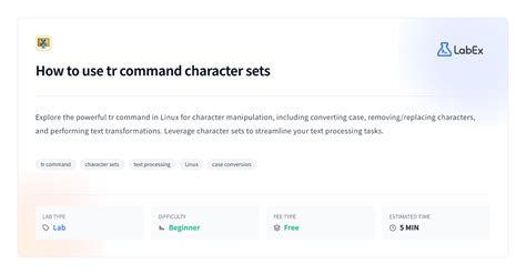 How To Use Tr Command Character Sets Labex