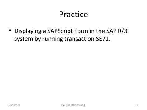 Sap Script Overview Ppt