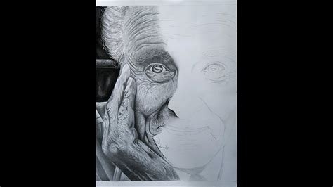 Hyper Ralistic Drawing Of Old Man Part 2 Youtube