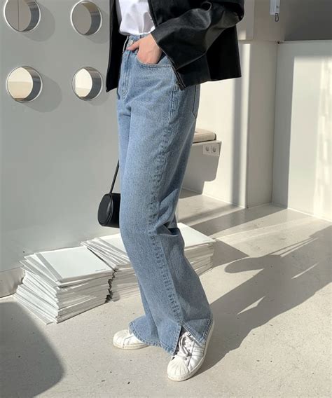 [new진청추가] 루즈오버와이드트임데님 팬츠 청바지 슬릿 난스판 사계절 Ykk 기장별 에이블리