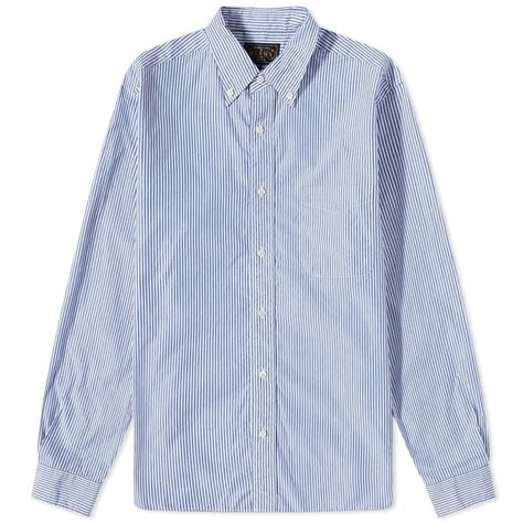 Beams Plus Button Down Block Stripe Shirt Beams Plus