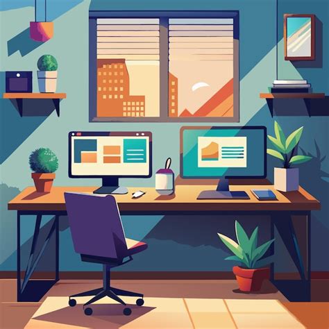 animated workspace vectors and illustrations for free download