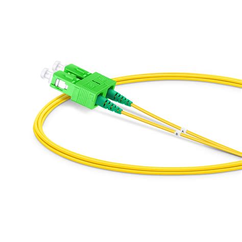 2m Sc Apc To Sc Apc Duplex Os2 Single Mode Lszh 12mm Loose Tube Fiber