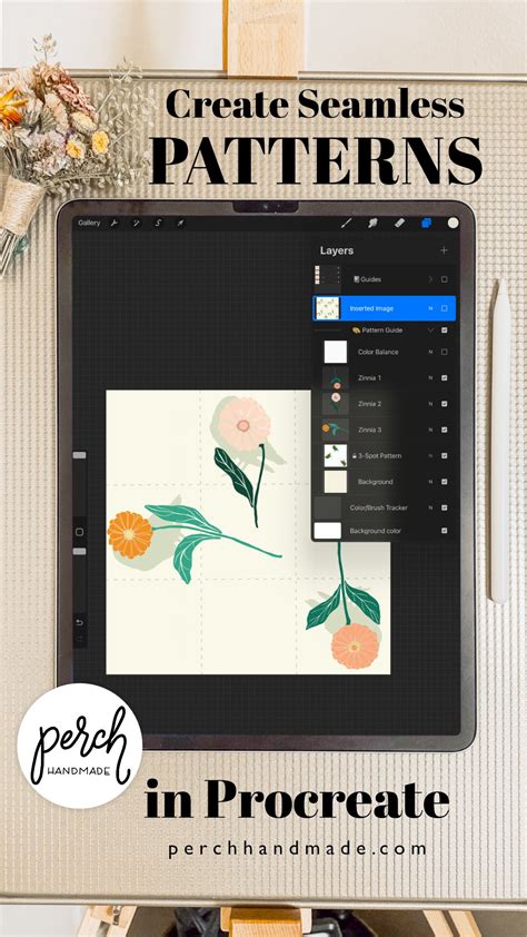 how to create seamless patterns in procreate step by step — perch handmade