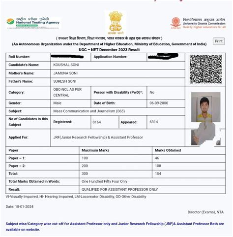 Koushal Soni On Linkedin Ugcnet Nta Result 12 Comments
