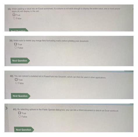 Solved 38 When Pasting A Value Into An Excel Worksheet If