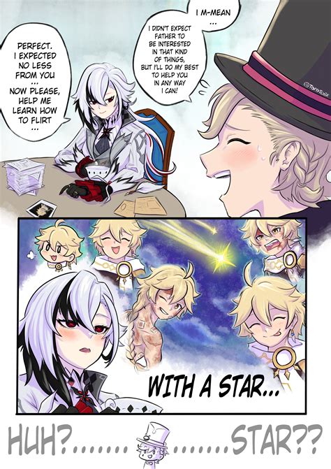 Aether Arlecchino And Lyney Genshin Impact Drawn By Tomytobk Danbooru